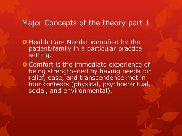 Comfort theory | PPTX