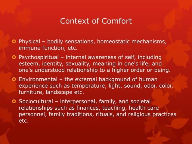 Comfort theory | PPTX