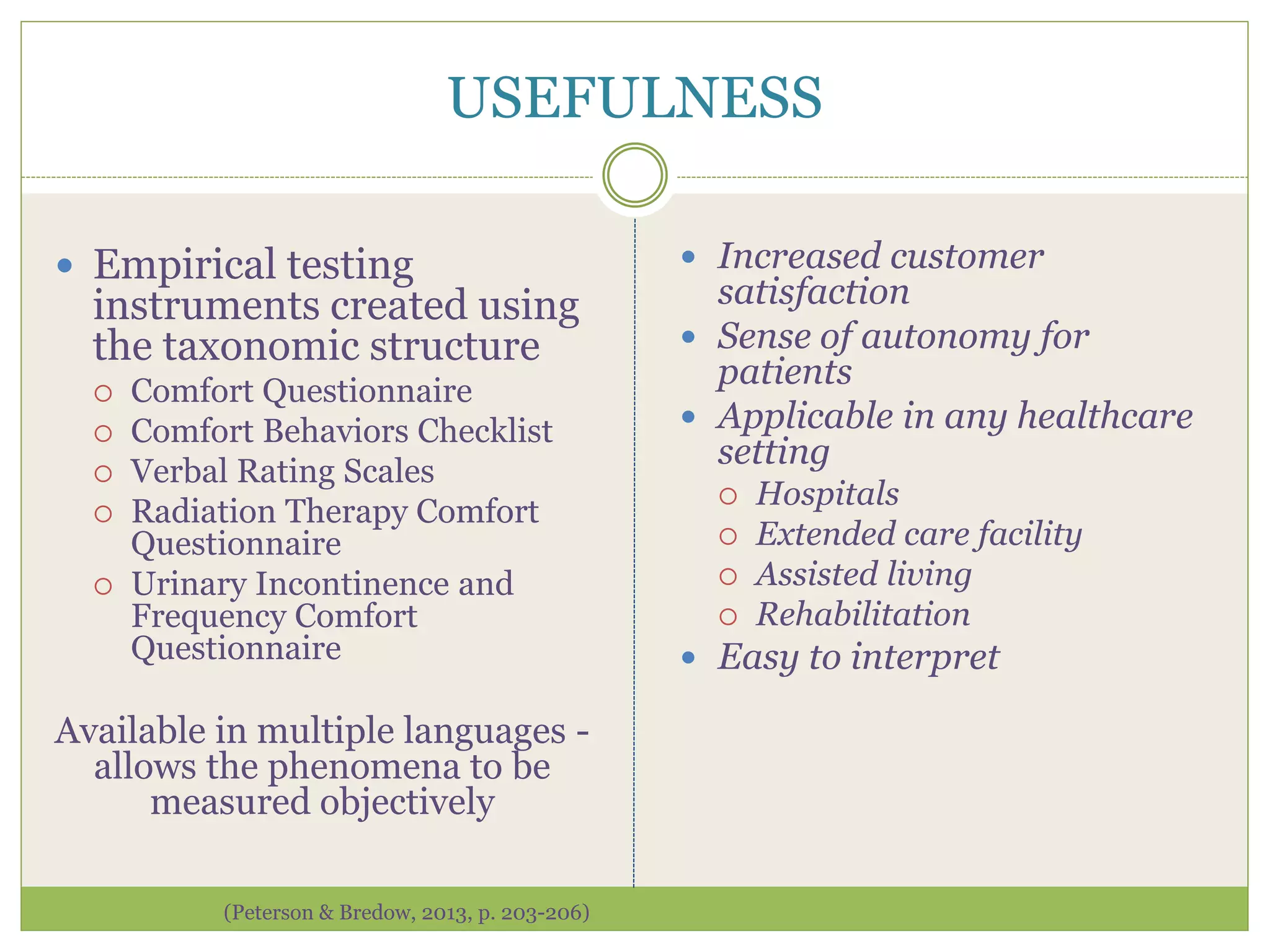 Comfort theory analysis | PPTX