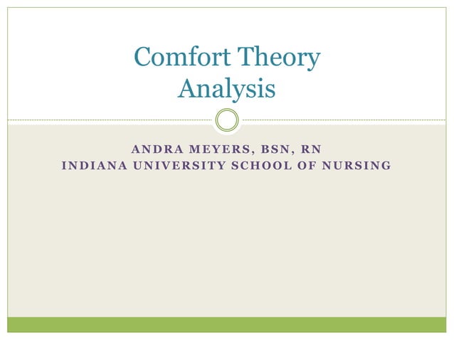 Comfort theory analysis | PPTX