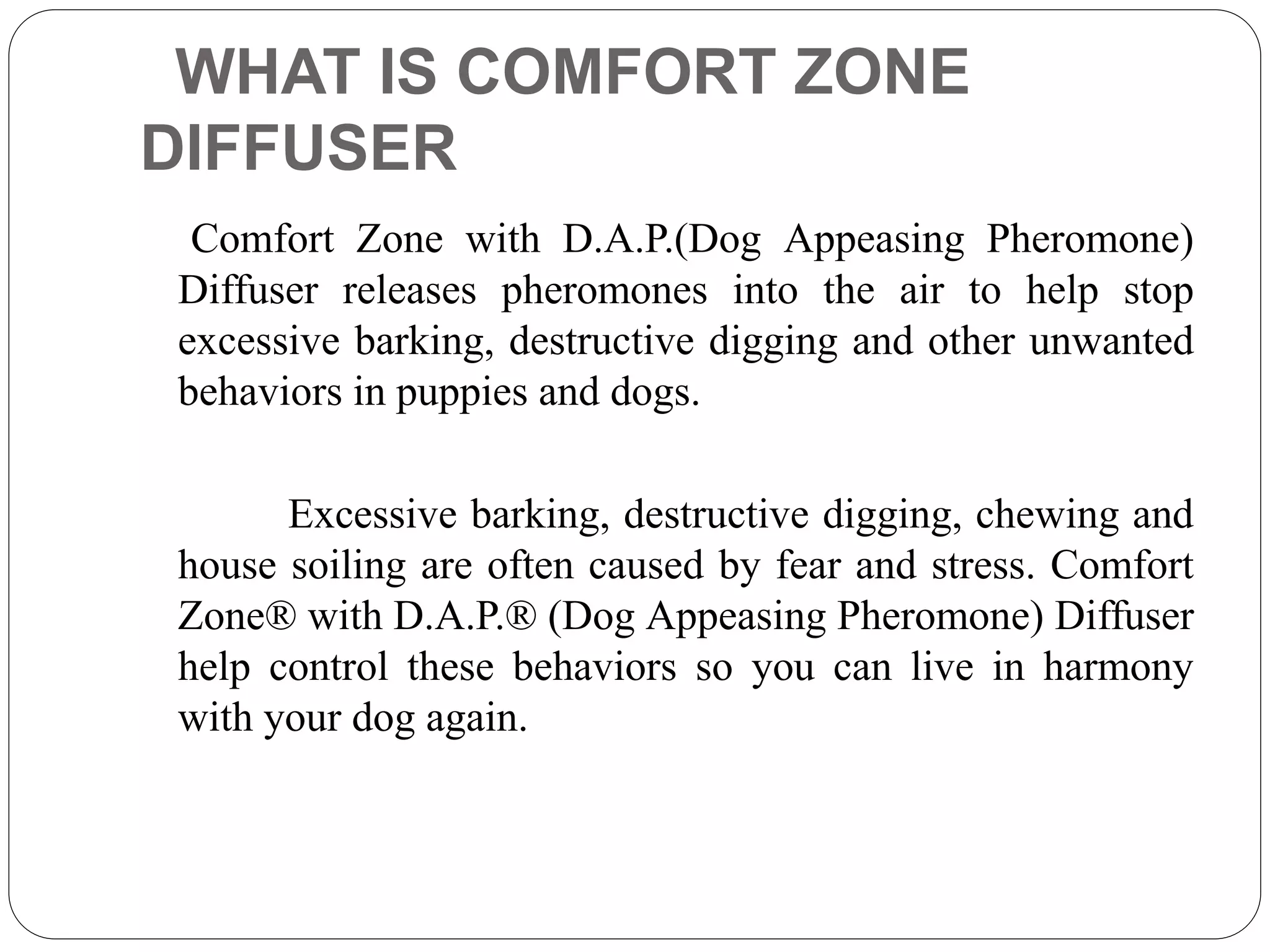 Comfort Zone Diffuser | PPT