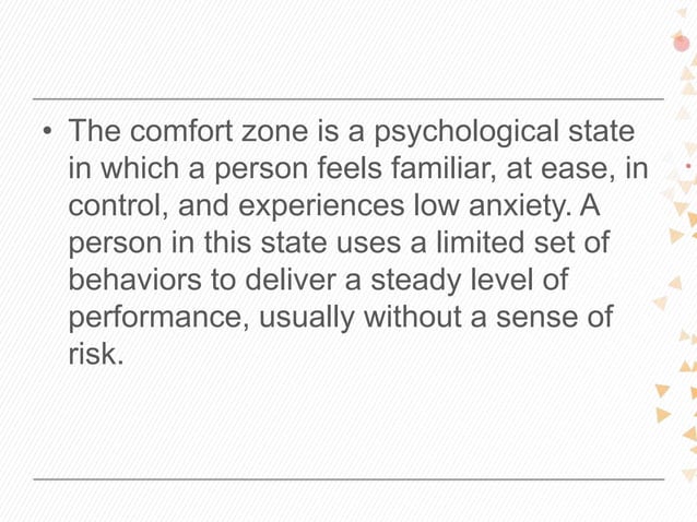 Comfort zone model | PPTX