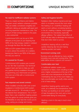 Comfortzone product brochure | PDF