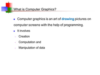 Computer Graphics Power Point using Open GL and C Programming | PPTX