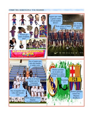 Comic del fc barcelona y real madrid | PDF