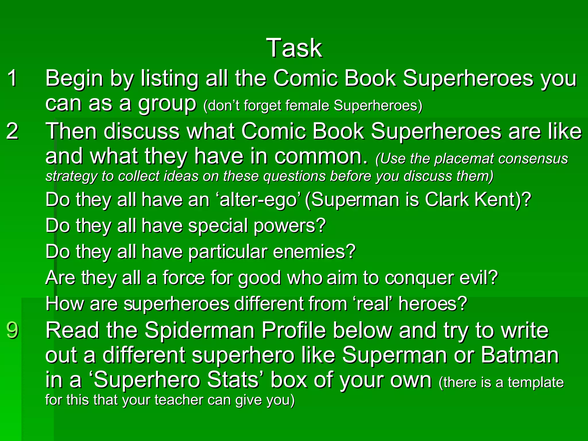 Comic Book Superheroes | PPT | Comic Books | Collecting