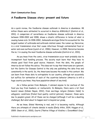 Biological Hazard in Food | PDF