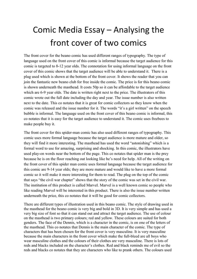 Comic essay | DOCX