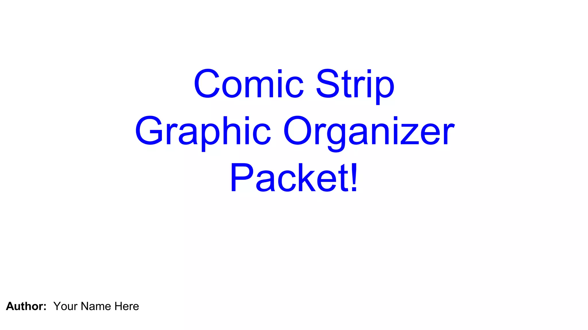 Comic organizer | PPT