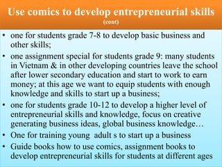 Comics and Animations for developing Entrepreneurship for students ...