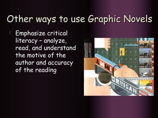 Using Cartoons, Comic Books and Graphic Novels in the Classroom | PPT