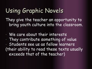 Using Cartoons, Comic Books and Graphic Novels in the Classroom | PPT