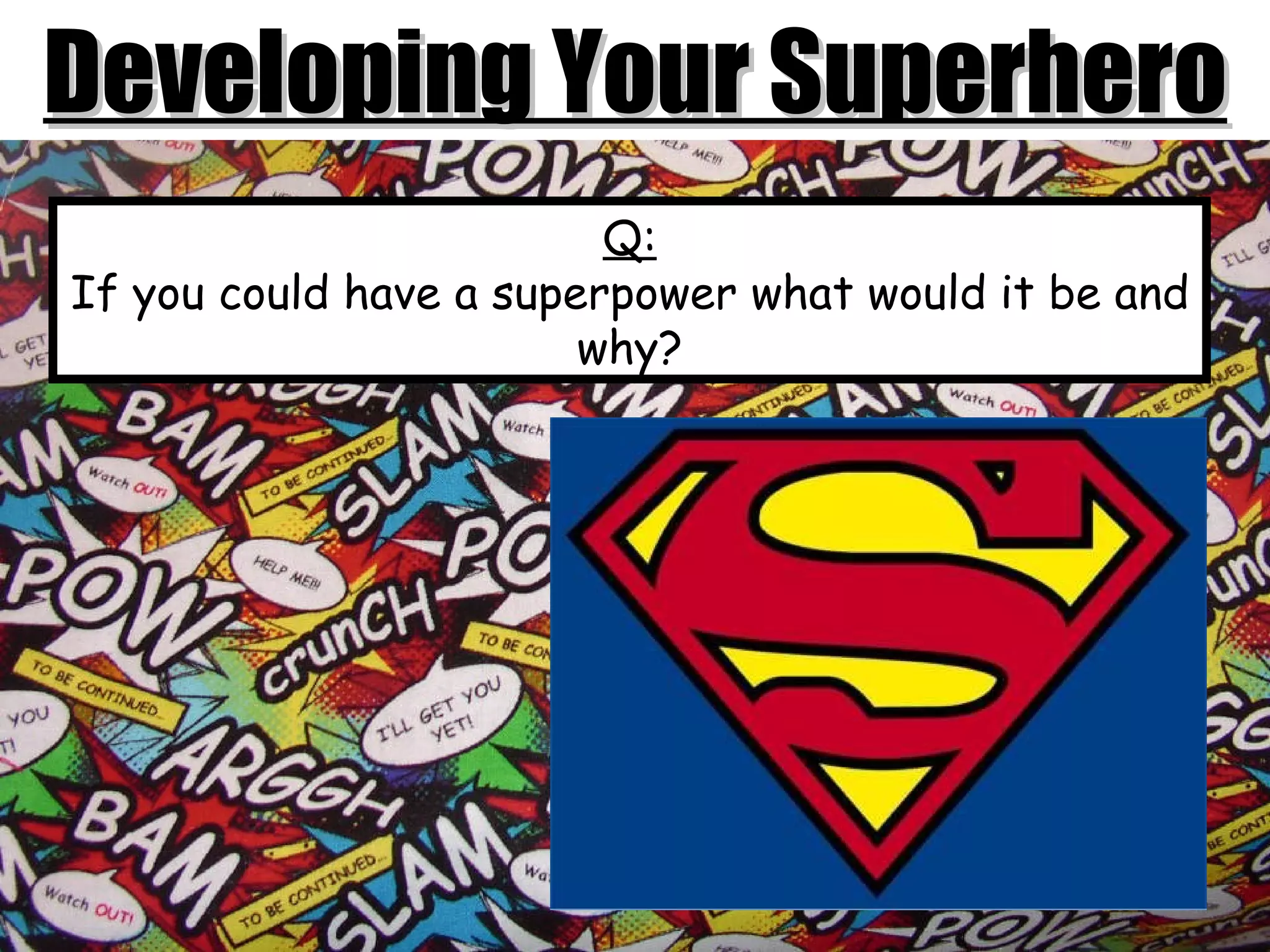 Comics narrative coursework | PPT