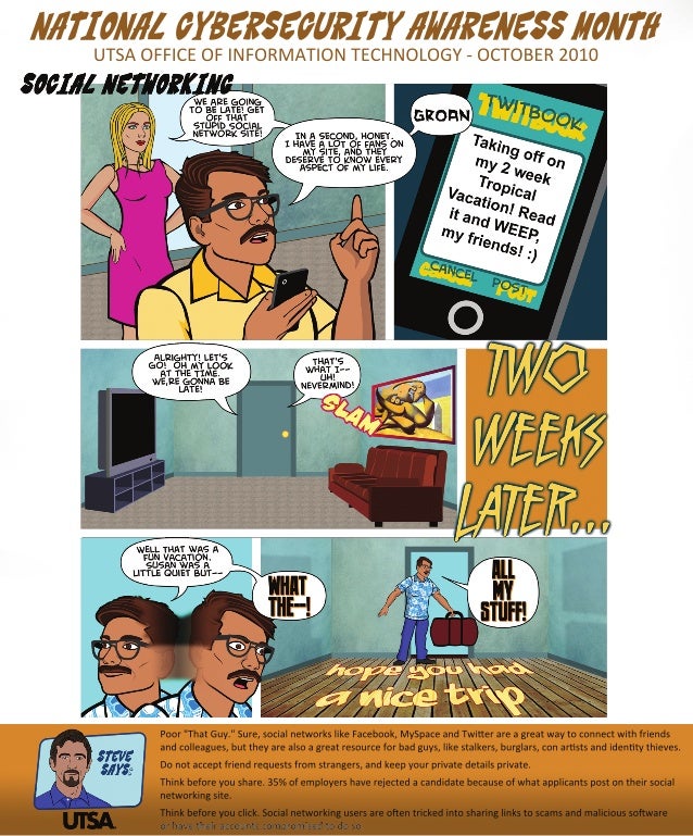 Steve Says Cyber Security Awareness Comic Campaign at UTSA [1 of 4 ...