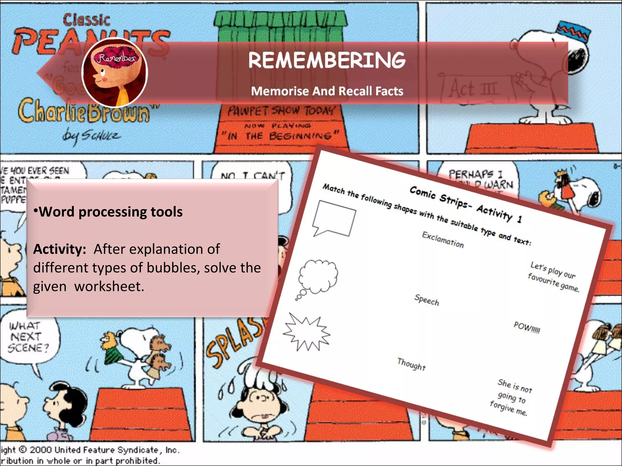 Comic strip - lesson plan | PPT