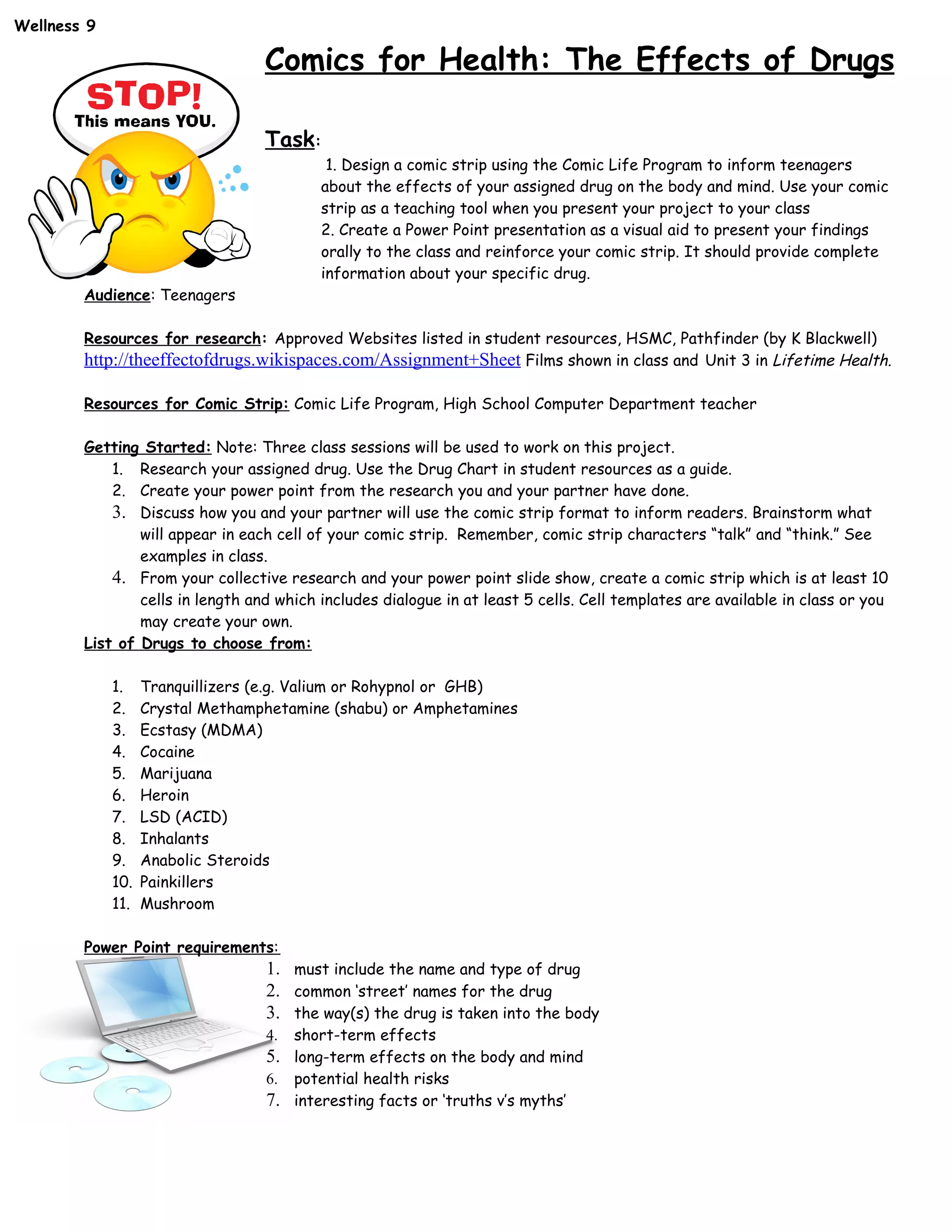 Comic strip project 201213 | DOC