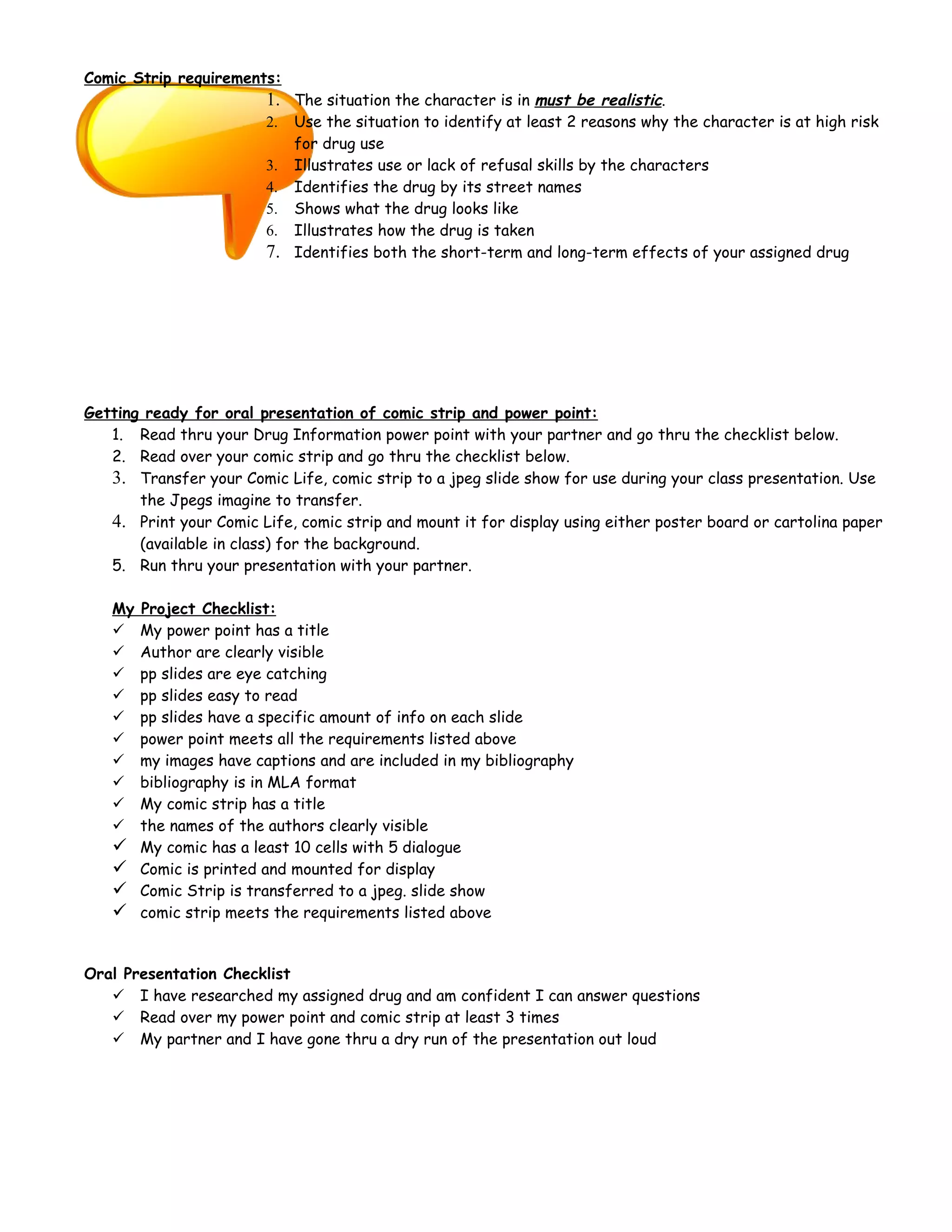 Comic strip project 201213 | DOC