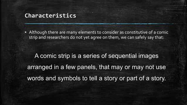 Comic strips theory ppt | PPTX