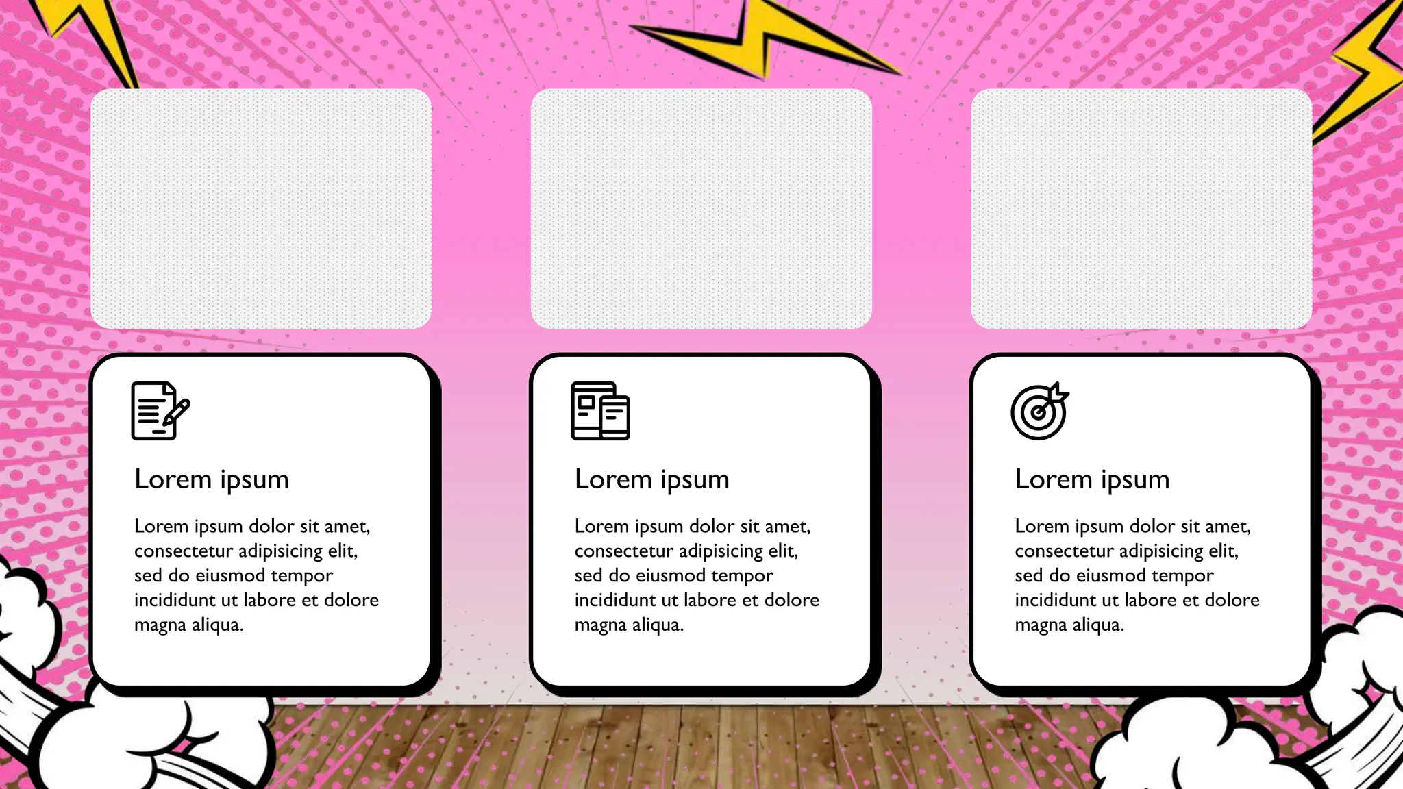 Comic Template Infographics Ppt File Pptx