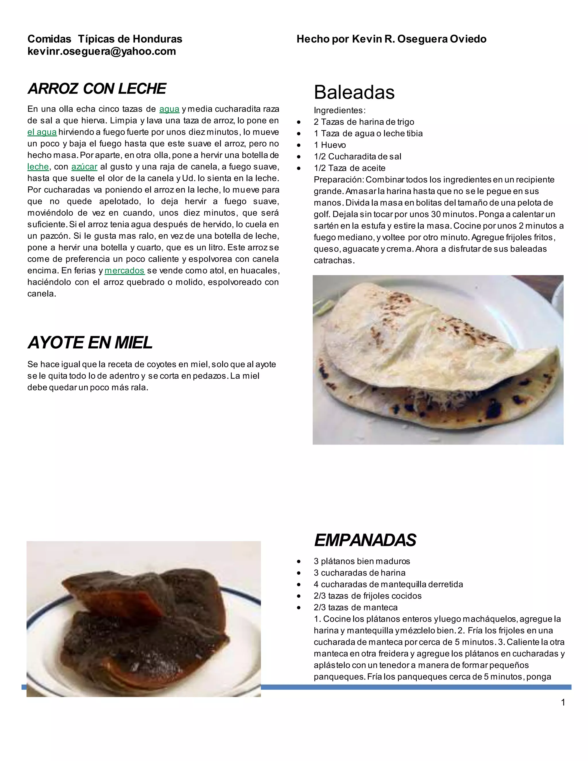 Comida Tipica De Honduras La Esencia De Nuestra Cultura A Través De