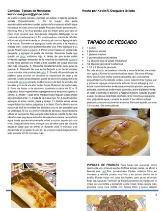 Comidas tipicas de honduras | DOCX