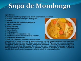 Comidas típicas de honduras | PPTX