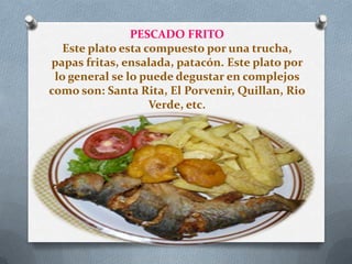 COMIDA TÍPICA DE PÍLLARO | PPTX