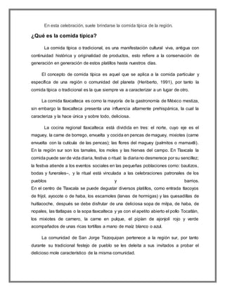Ensayo Comida tipica | DOCX