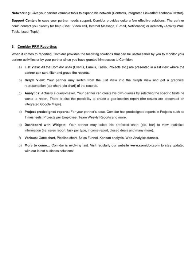 Comidor Best Practices 7 Partner Network Pdf Sales Business