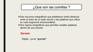 COMILLAS Y PARENTESIS Trabajo del lenguaje | PDF