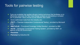Combinatorial testing ppt | PPTX