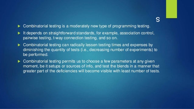 Combinatorial Testing Ppt