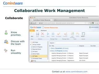 Collaborative work management software - Comindware Tracker | PPT
