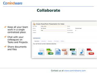 Collaborative work management software - Comindware Tracker | PPT