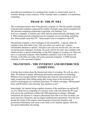 Coming Of Calm Technology | DOCX