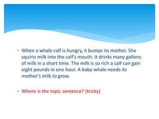 Coming up with topic sentence | PPT