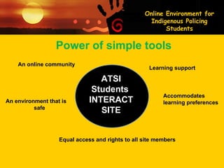 Linking People/Organisations involved in Indigenous policing | PPT