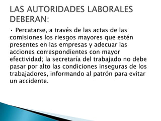Comisiones mixtas de seguridad e higiene | PPTX