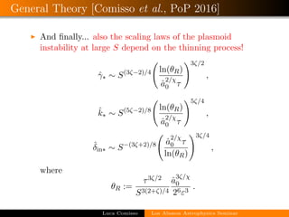 Luca Comisso - Plasmoid Instability in Time-Evolving Current Sheets | PDF