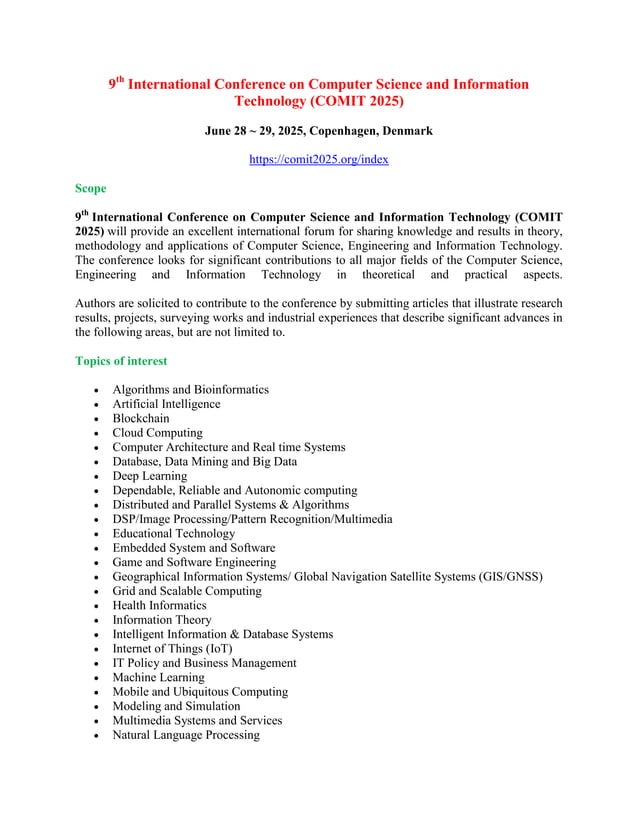 9th International Conference on Computer Science and Information ...