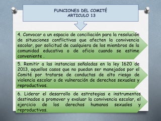 Comité escolar de convivencia | PPTX