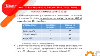 Comité de Seguridad y Salud en el Trabajo | PDF