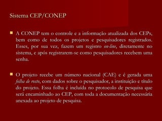 Comitês de ética em pesquisa no brasil | PPT