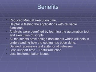 Coml Psg Automation Approach | PPT | Web Development | Internet