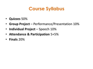 Introduction To Communication Syllabus