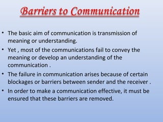 Communication and Its Barrier (Google) | PPT