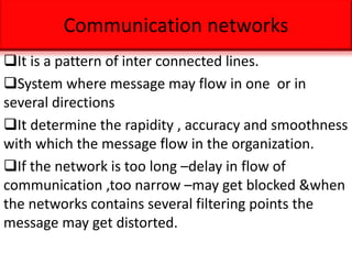 Communication networks and barriers in communication | PPTX