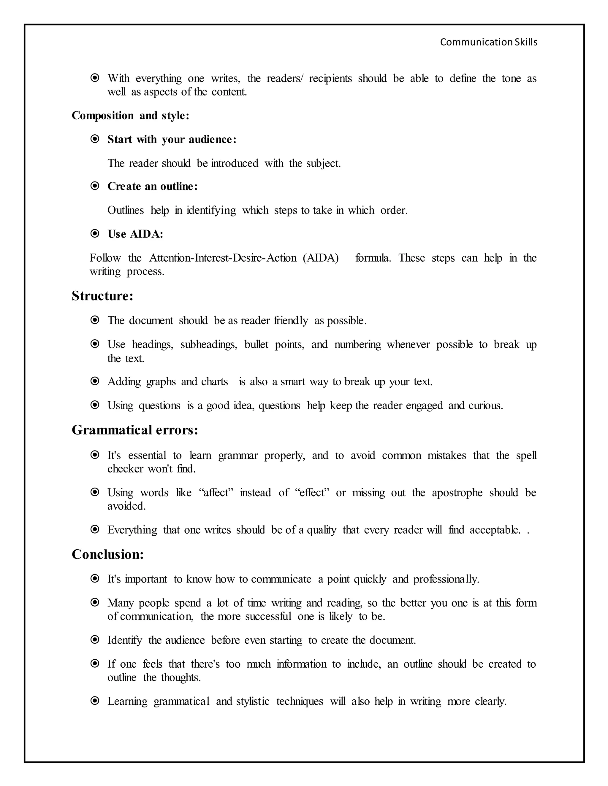 Communication skills (English) 3 | DOCX