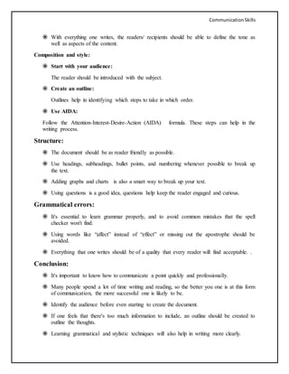 Communication skills (English) 3 | DOCX