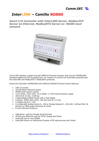 Comm.SEC hardware, firmware and software products, solutions and services | PDF